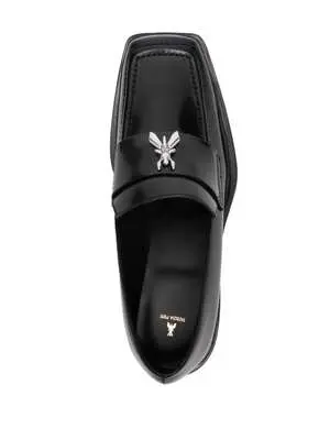 Patrizia Pepe Fly-plaque Leather Loafers