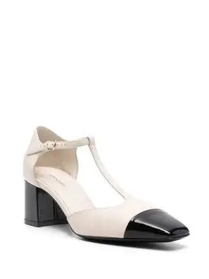 FERRAGAMO T-bar Leather Pumps