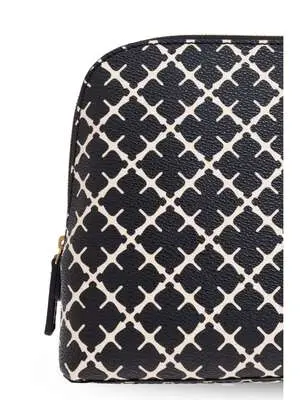 BY MALENE BIRGER Floral Motif Makeup Bag - Black