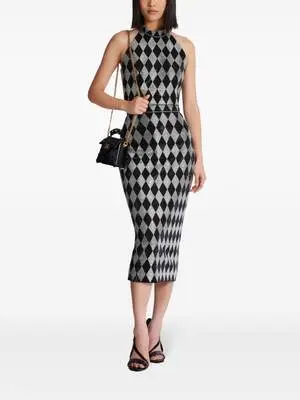 Balmain Diamond Rhinestone Midi Skirt