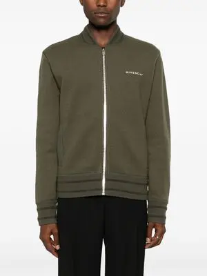 Givenchy 4g-patch Wool Bomber Jacket - Green
