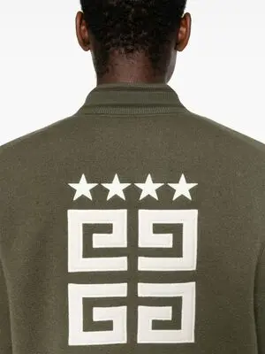 Givenchy 4g-patch Wool Bomber Jacket - Green