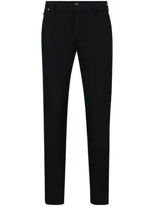 BOSS Mid-rise Slim-fit Trousers - Black