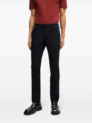 BOSS Mid-rise Slim-fit Trousers - Black