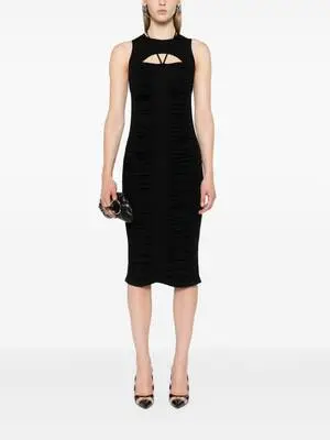 ANDREĀDAMO Xray Ribbed-knit Midi Dress