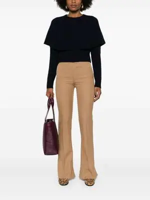 Chloé Cape-attachment Ribbed Jumper