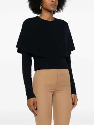 Chloé Cape-attachment Ribbed Jumper