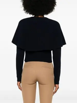 Chloé Cape-attachment Ribbed Jumper
