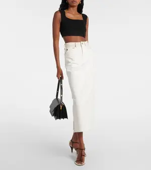 Ag Denim Midi Skirt