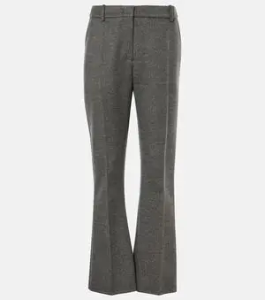 Valentino Garavani Mohair And Wool Flared Trousers