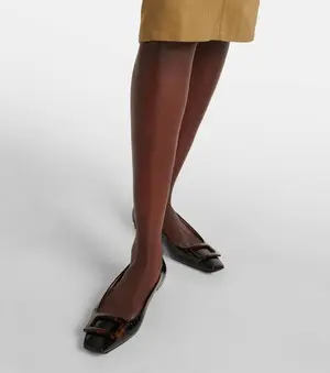 ROGER VIVIER Belle Vivier 25 Patent Leather Pumps - Black