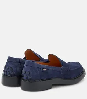 TOD'S Suede Penny Loafers - Blue