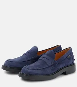 TOD'S Suede Penny Loafers - Blue