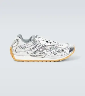 Bottega Veneta Silver Tone Sneakers For Women