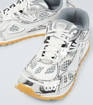 Bottega Veneta Orbit Lace-up Sneakers - Silver