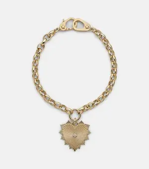 FOUNDRAE Radiating Heart Chain Bracelet - Gold