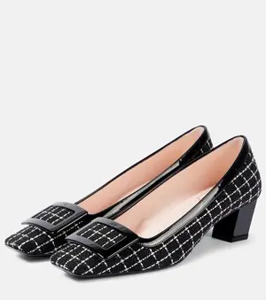 ROGER VIVIER Belle Vivier 45 Bouclé Pumps - Black
