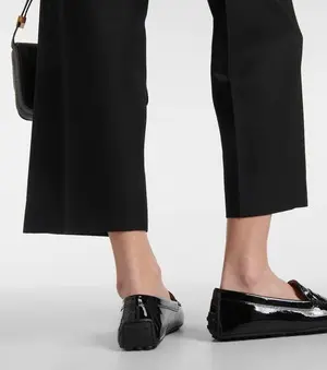 TOD'S City Gommino Patent Leather Moccasins - Black