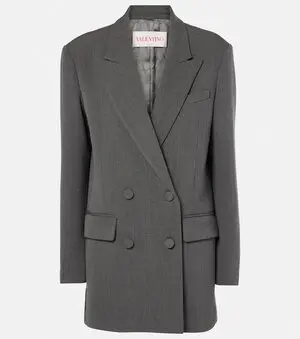 Valentino Garavani Wool Gabardine Double Breasted Blazer