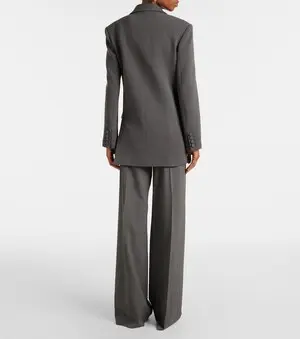 Valentino Garavani Wool Gabardine Double Breasted Blazer