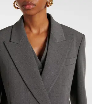 Valentino Garavani Wool Gabardine Double Breasted Blazer