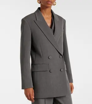Valentino Garavani Wool Gabardine Double Breasted Blazer