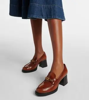 TOD'S Patent Leather Loafer Pumps