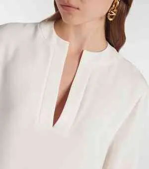 Valentino Garavani Vgold Silk Top - White