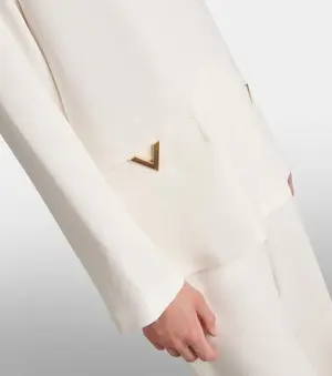 Valentino Garavani Vgold Silk Top - White