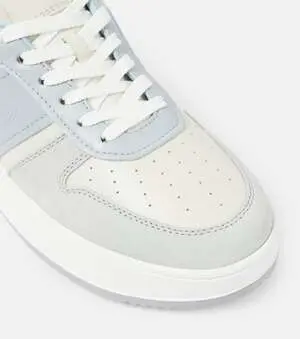 TOD'S Leather-trimmed Sneakers - Grey