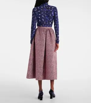 Dries Van Noten Soni Pleated Midi Skirt