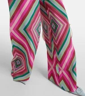 Valentino Garavani Printed Silk Palazzo Pants