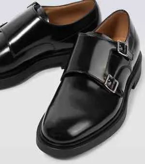 GIANVITO ROSSI Scott Leather Monk Strap Shoes