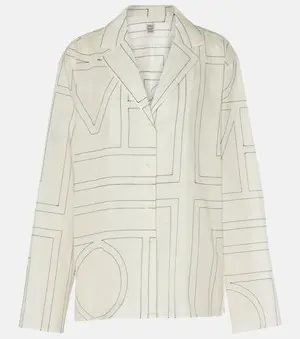 TOTEME Monogram Cotton-blend Shirt - White