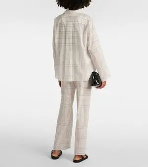 TOTEME Monogram Cotton-blend Shirt - White