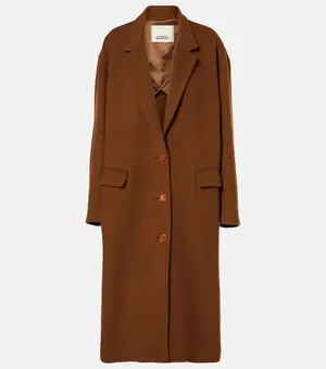 Isabel Marant Étoile Isabel Marant Efezia Wool, Cashmere And Silk Coat Brown