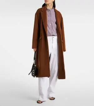 Isabel Marant Étoile Efezia Wool, Cashmere And Silk Coat - Brown