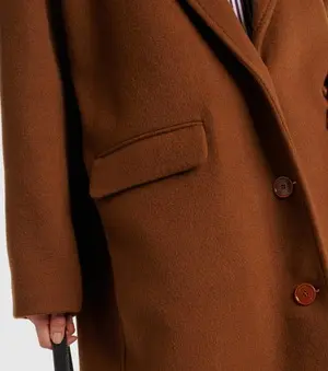 Isabel Marant Étoile Efezia Wool, Cashmere And Silk Coat - Brown