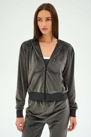 Splits59 Rhys Velour Zip Up Hoodie
