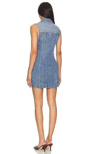 Abrand Denim Denim Button-up Shirt Dress