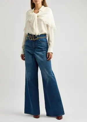 Chloé Cape-effect Silk Crepe De Chine Blouse