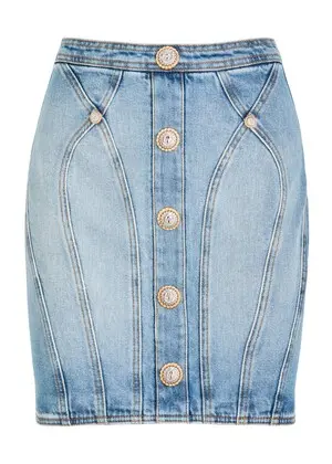 Balmain Panelled Mini Skirt
