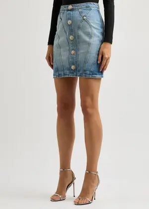 Balmain Panelled Mini Skirt