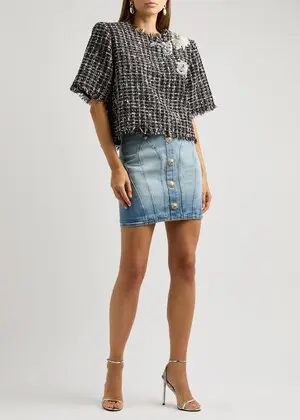 Balmain Panelled Mini Skirt