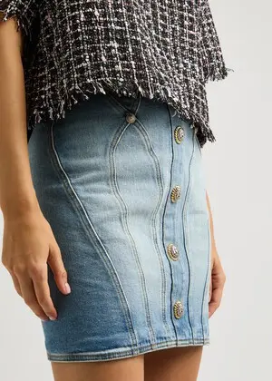 Balmain Panelled Mini Skirt