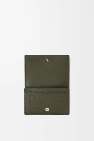 Loewe Business Cardholder In Soft Grained Leather Skin - Khaki Green