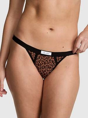 Pink Cotton String Bikini Panty - Print