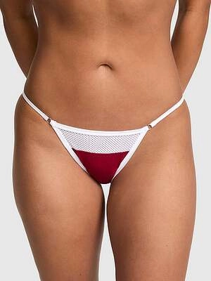 Pink Cotton String Bikini Panty Red