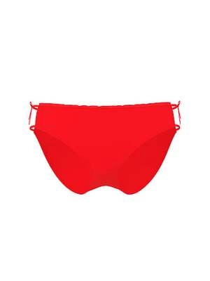 Pink Cotton String Bikini Panty - Red