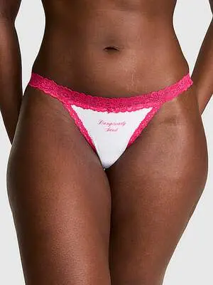 Pink Cotton Bikini Panty - White,ivory